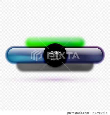 Glossy color glass stripes, rectangle round shapes - Stock Illustration ...