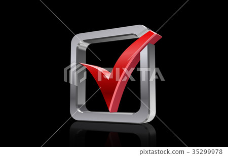 3D check mark - Stock Illustration [35299978] - PIXTA