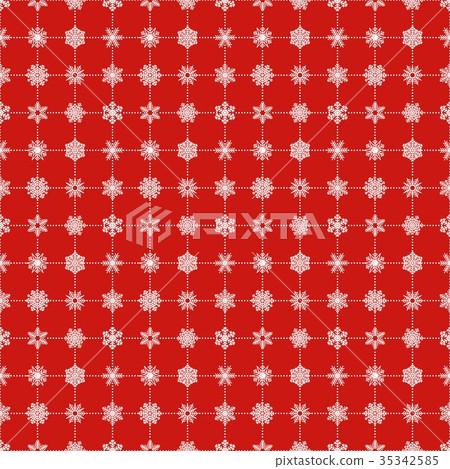 snowflakes pattern red - Stock Illustration [35342585] - PIXTA