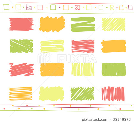 Vector set of scribble elements - Stock Illustration [35349573] - PIXTA