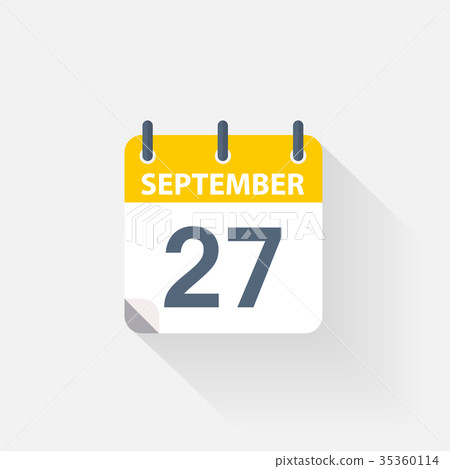 27 september calendar icon - Stock Illustration [35360114] - PIXTA
