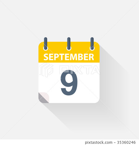 9 september calendar icon - Stock Illustration [35360246] - PIXTA