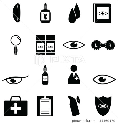 Eye doctor icon set - Stock Illustration [35360470] - PIXTA