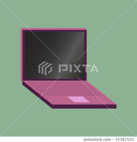 Technology gadget in flat design laptop - Stock Illustration [35361520 ...