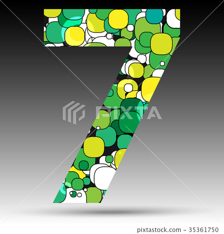 Colorful bubble number - Stock Illustration [35361750] - PIXTA