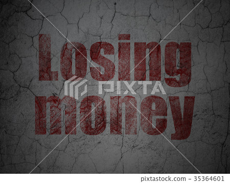 Currency concept: Losing Money on grunge wall - Stock Illustration ...