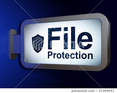 Security concept: File Protection and Shield on - Stock Illustration ...
