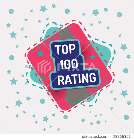 Top 100 rating. - Stock Illustration [35366591] - PIXTA