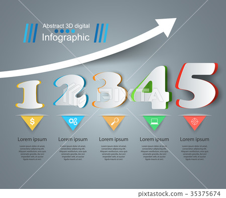 Business infographic. Number icon. - Stock Illustration [35375674] - PIXTA