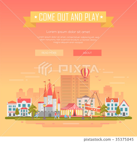 Come out and play - modern vector illustration - Stock Illustration ...