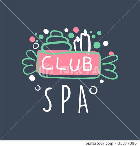 Spa club logo design, emblem for wellness, yoga - Stock Illustration ...