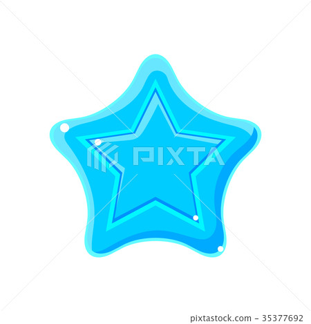 Light blue cartoon glossy star vector Illustration - Stock Illustration ...