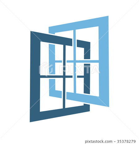 abstract open window simple symbol - Stock Illustration [35378279] - PIXTA