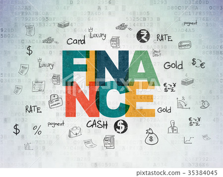 Money concept: Finance on Digital Data Paper - Stock Illustration ...