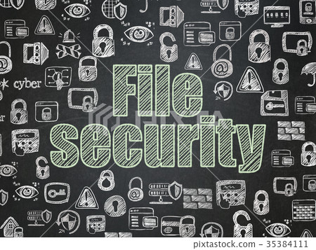 Safety concept: File Security on School board - Stock Illustration ...