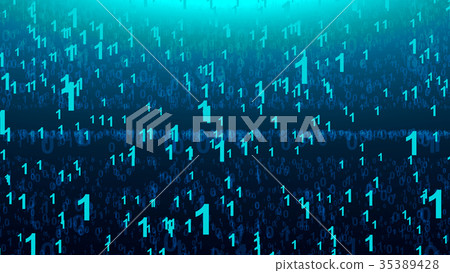 Abstract background with digital numbers - Stock Illustration [35389428 ...