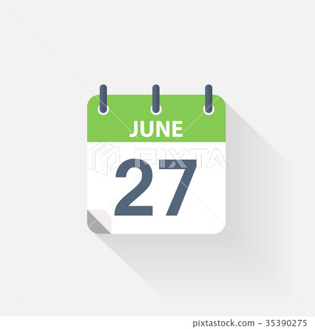 27 june calendar icon - Stock Illustration [35390275] - PIXTA