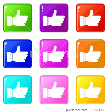 Thumb up sign set 9 - Stock Illustration [35394765] - PIXTA