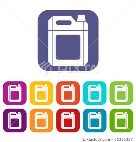 Plastic jerry can icons set - Stock Illustration [35395387] - PIXTA
