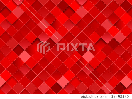 Bright red geometric squares abstract background - Stock Illustration ...