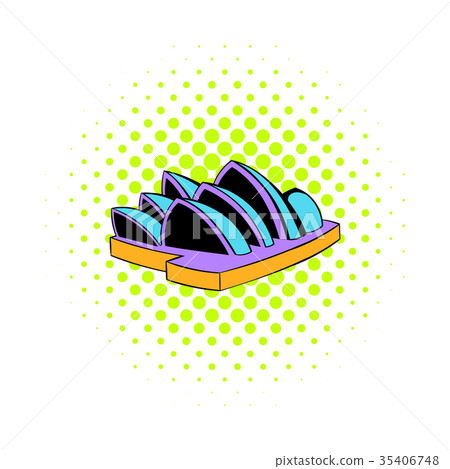 Sydney Opera House icon, comics style - Stock Illustration [35406748 ...