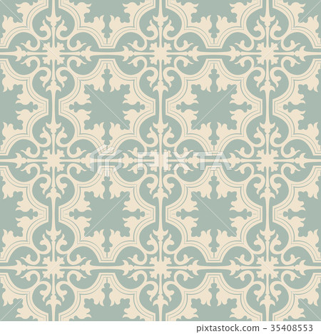 Antique seamless retro background image - Stock Illustration [35408553 ...