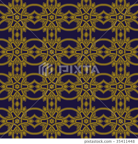 Antique seamless gold retro background image - Stock Illustration ...