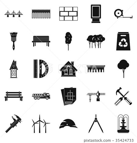 Composition icons set, simple style - Stock Illustration [35424733] - PIXTA