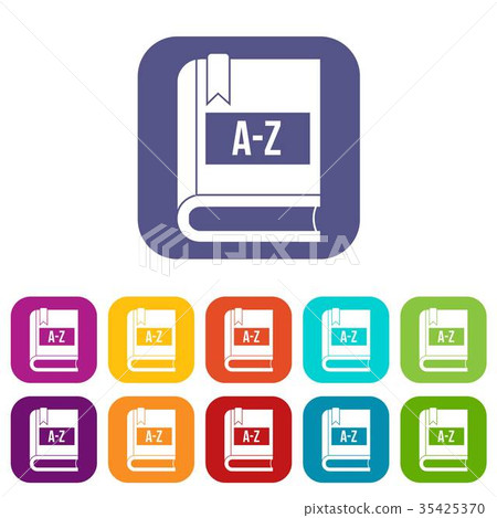 Dictionary book icons set - Stock Illustration [35425370] - PIXTA