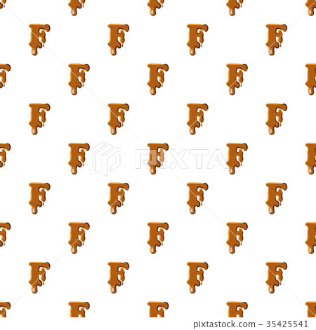 Letter F from caramel pattern - Stock Illustration [35425541] - PIXTA