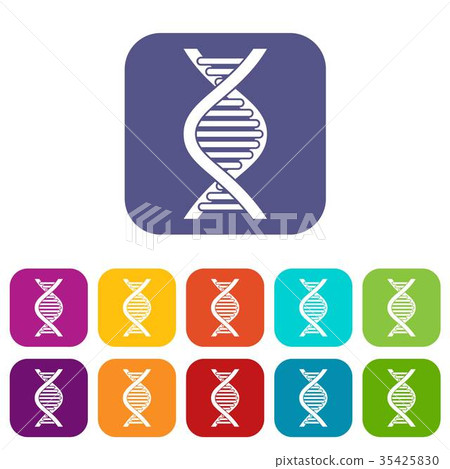 DNA strand icons set - Stock Illustration [35425830] - PIXTA