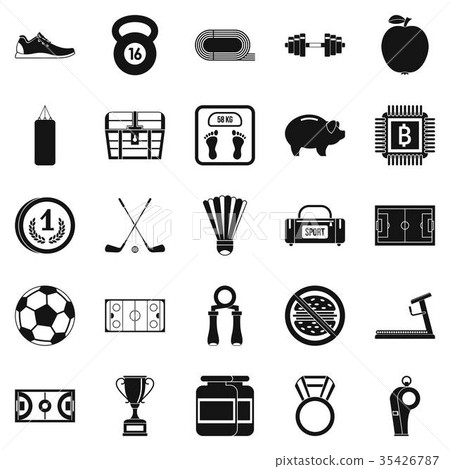 Weekend icons set, simple style - Stock Illustration [35426787] - PIXTA