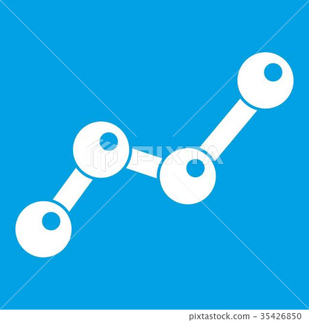 Chart statistics line icon white - Stock Illustration [35426850] - PIXTA