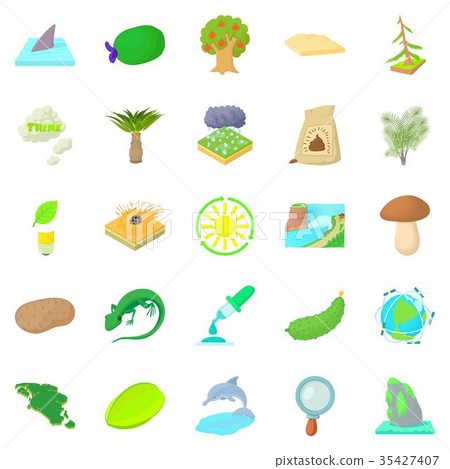 Isle icons set, cartoon style - Stock Illustration [35427407] - PIXTA