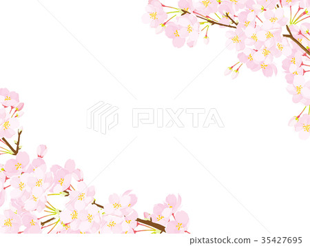 Cherry tree frame - Stock Illustration [35427695] - PIXTA