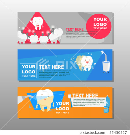 cartoon tooth with banner - Stock Illustration [35430327] - PIXTA