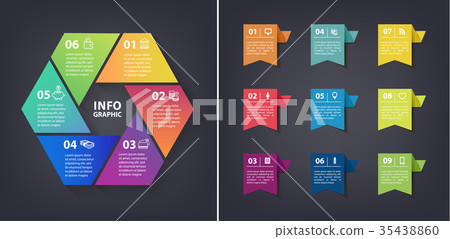 Vector colorful loop infographic. Template for - Stock Illustration ...