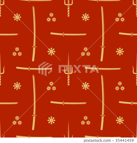 vector cold steel arms pattern. - Stock Illustration [35441459] - PIXTA