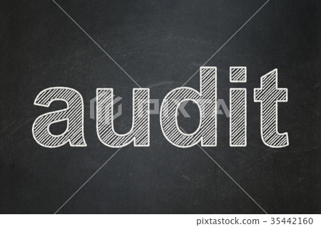Business concept: Audit on chalkboard background - Stock Illustration ...