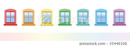 Colorful Windows - Stock Illustration [35446108] - PIXTA