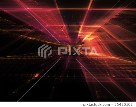 Abstract red background element on black.-插圖素材 [35450102] - PIXTA圖庫