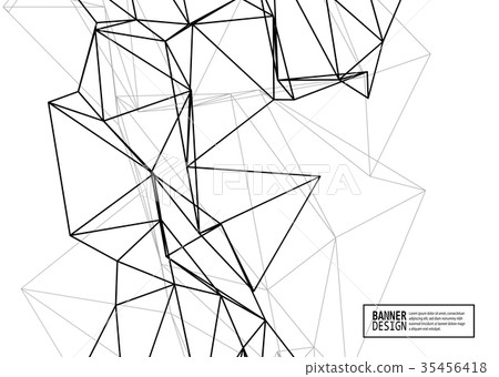 Wireframe mesh element with triangle shapes. - Stock Illustration ...
