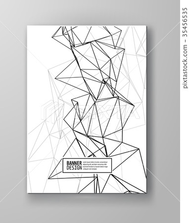 Wireframe mesh element with triangle shapes. - Stock Illustration ...