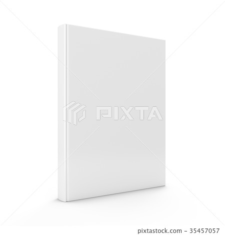 3D rendering blank book on white background - Stock Illustration ...