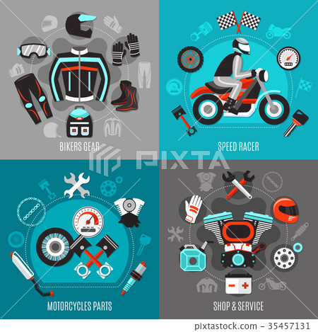 Motorcycle 2x2 Design Concept - Stock Illustration [35457131] - PIXTA