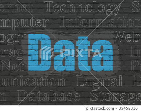 Information concept: Data on wall background - Stock Illustration ...