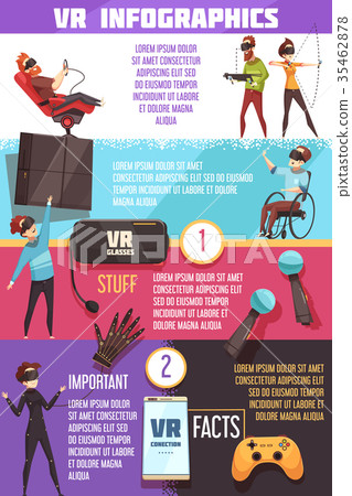 Virtual Reality VR Infographic Poster - Stock Illustration [35462878 ...