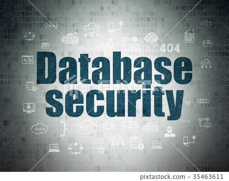 Programming concept: Database Security on Digital - Stock Illustration ...