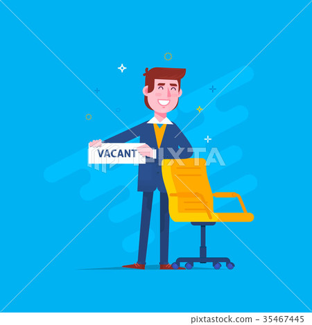 Business Man Recruitment New Job Position Vacancy - Stock Illustration ...