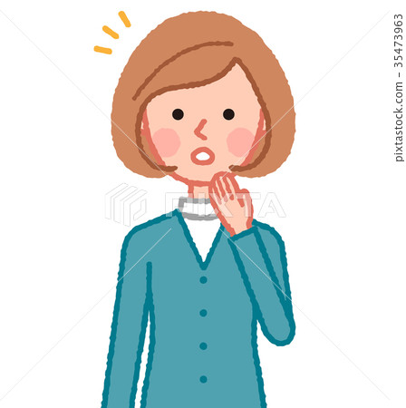 A woman noticed - Stock Illustration [35473963] - PIXTA